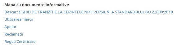 Mapa cu documente informative